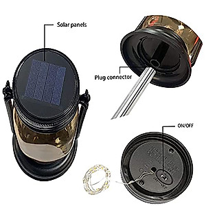 2 Pack Morestar Mason Jar Solar Lights with 30 LEDs,Garden Solar Lights Outdoor Decorative,Gardening Gifts for Mom Grandmom Lawn Pathway Yard Patio Decorations