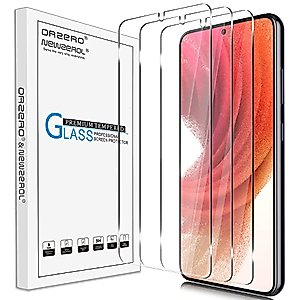 Orzero (3 Pack Screen Protector Compatible for Samsung Galaxy S23 5G Tempered Glass, Supports Ultrasonic Fingerprint 9H Anti-Scratch HD Bubble-Free (Lifetime Replacement)