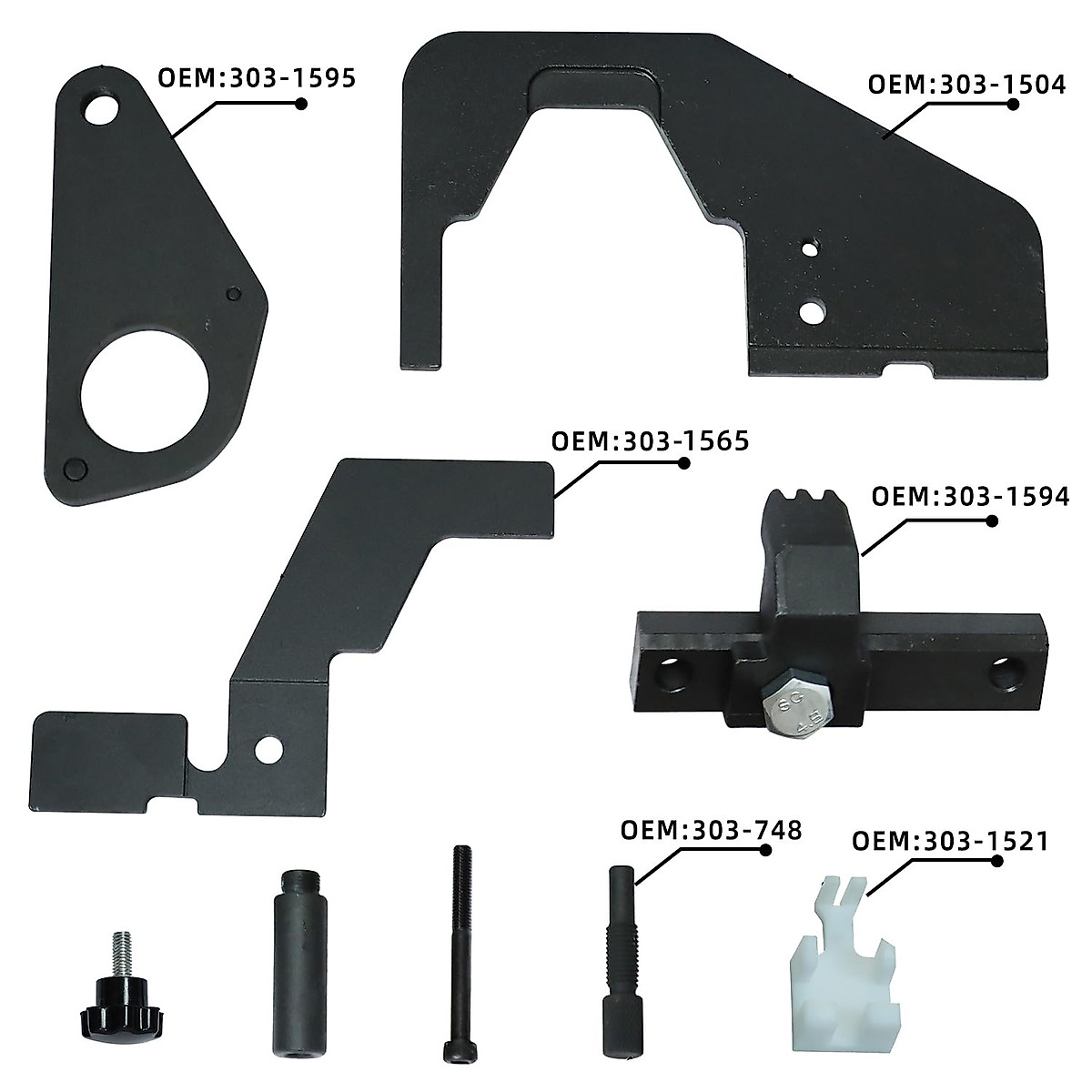 DPTOOL Engine Camshaft Timing Lock Tool Set for Jaguar/Land Rover Evoque 2.0T /Ford 2.0 2.3T SCTi Ecoboost Ti-VCT Mondeo Focus Mustang 303-1565 303-1600 303-748 303-1594 303-1595 303-1521 303-1504