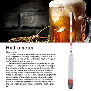 Beer Meter, Hydrometer Tool Durable Wide Application 10pcs High Accuracy for Home