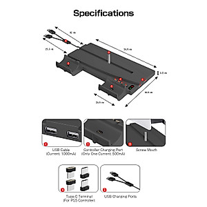 Vertical Stand PS5 Digital Edition and PS5 UHD Edition,SHINEZONE Charging Station for PS5 Controller Charging Station Dock with Dual Controller Charger Ports for PS5 DualSense