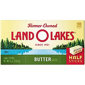 Land O Lakes Quarter Salted Butter, 8 Ounce - 12 per case.