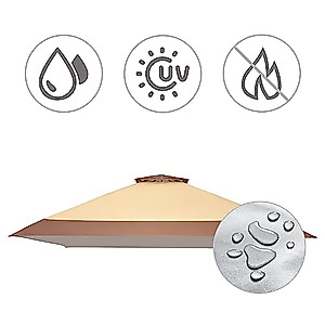 Gazebo Accessory - Top Cover of 12' x 12' Outdoor Gazebo Canopy, Gazebo Cover Replacement