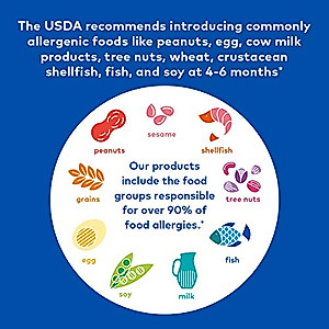 SpoonfulONE Early Allergen Introduction Crunchy Puffs | Smart Feeding Snack Food for an Infant or Baby 9+ Months | Certified Organic (Homestyle Ranch, 28 Pack)