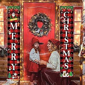 DmHirmg Christmas Porch Banner,Christmas Door Banner,Christmas Decorations, Merry Christmas Banner, Christmas Porch Sign,Christmas Hanging Porch Sign, Xmas Hanging Decoration