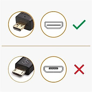 Cable Matters 2-Pack Micro HDMI to HDMI Adapter (HDMI to Micro HDMI Adapter) 6 Inches with 4K and HDR Support for Raspberry Pi 4 and More