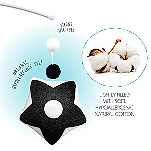 EVERLOVE | Montessori Baby Mobile for Crib - Black and White Mobile Give Visual Stimulation to Engage Your Newborn - for Boys & Girls