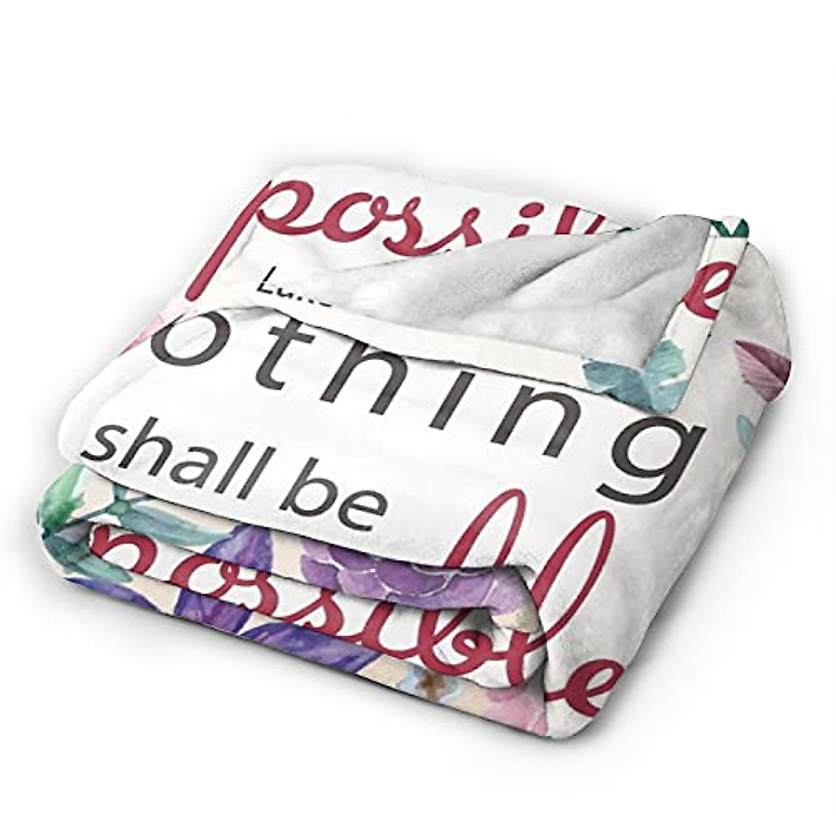 Pindola Bible Verse Christian Bible Verse Luke Throw Blanket Warm Lightweight Soft Cozy Warm Home Decoration 120"x90"