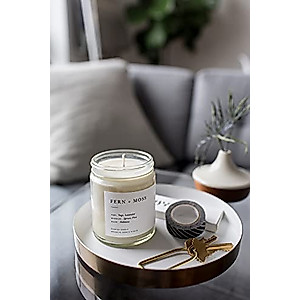 Brooklyn Candle Studio Fern + Moss Minimalist Candle | Vegan Soy Wax Luxury Scented Candle, Hand Poured in The USA, 50 Hour Slow Burn Time (7.5 oz)