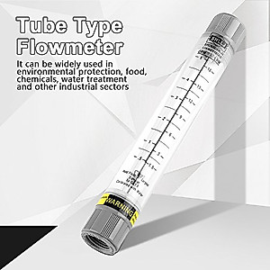 Plastic Tube Water Flow Meter Liquid Rotameter 0.5‑5 GPM / 1.8‑18 LPM Widely Used for Water Industrial