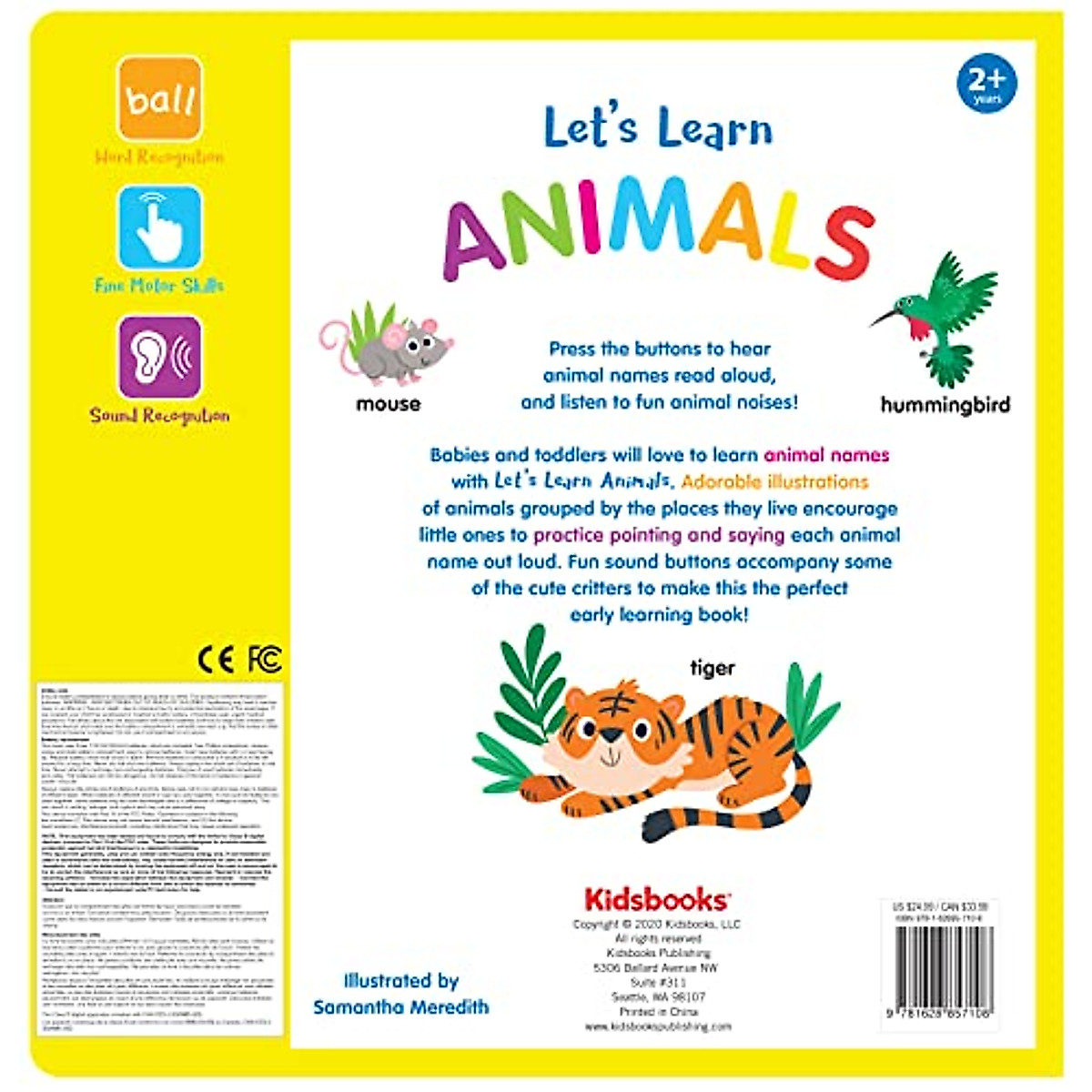27-Button Sound Book Let's Learn Animals,English