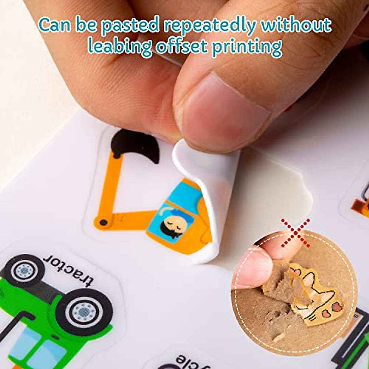 Sank Portable Jelly Quiet Book, Toddler Busy Book, 6 Themes Preschool Learning Activities Quiet Book, Preschool Activity Learning Books for Babies/Toddlers Ages 3-6 (Vehicles)