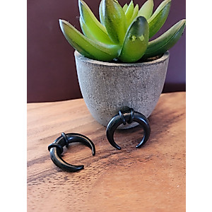 Zaya Body Jewelry 8g 10g 12g 14g Steel Black Rainbow Pinchers for Ears Septum Horseshoe Gauges