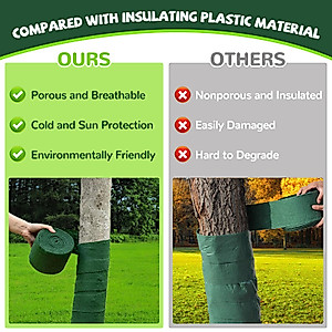 Riare 2 Pack Tree Protector Wraps- 65 Foot Cold-Proof Tree Trunk Wrap Guard Plants Bandage, Tree Wraps to Protect Bark Tree Tape Protect Shrub Antifreeze Protector Wrap for Keep Warm & Moisturizing