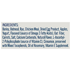 Blue Buffalo Health Bars Natural Crunchy Dog Treats Biscuits, Apple & Yogurt 16-oz Bag
