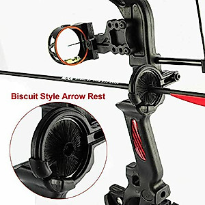 Youth Compound Bow and Arrow Set for Women/Beginner/Teenagers,with 4pcs Carbon Arrows Archery Right/Left Handed, 19”-28” Draw Length, 15-29lbs Draw Weight Archery Hunting Equipment.