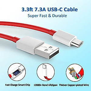 80W SuperVooc Charger for OnePlus 10Pro/10R, 65W Warp Charger for OnePlus 9Pro/9/8T/Nord 2T/9R/9RT,Super Fast USB C Wall Charger Block Replacement with 3.3ft Ultra Fast Type C Charging Cable