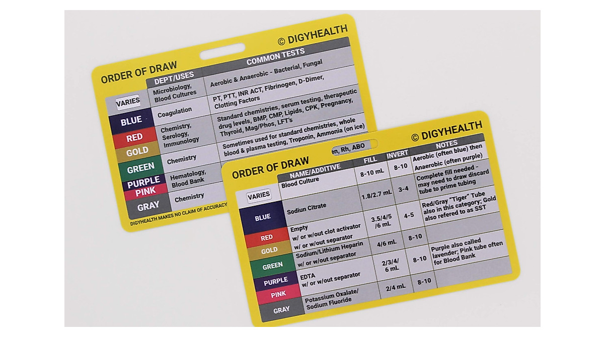 Silver Maple Leaf Blood Draw Badge Card for Nurses & Students