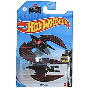 Hot Wheels Batplane, Batman 3/5 - black/red