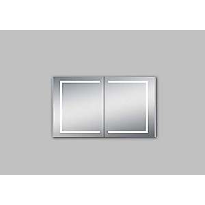 LEDMyplace 48 X 28 Inch LED Lighting Medicine Cabinet Double Sided Mirror On/Off Switch ETL RoHS Listed 90+ CRI Surface Mount LED Mirror Medicine Cabinet with Lights Benign Style