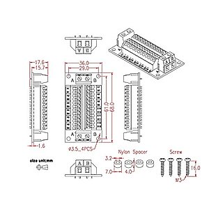 16Amp AC/DC 2x12 Position Terminal Block Distribution Module