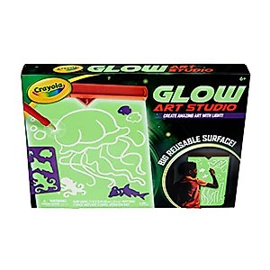 Crayola Glow Art Studio, Glow in The Dark Toys, Kids Gifts for Girls and Boys, Ages 6, 7, 8, 9