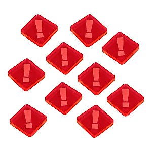 LITKO Space Fighter 2nd Edition Tokens | Compatible with Star Wars: X-Wing Miniatures Game | Pack of 10 (Diamond Stress Tokens)