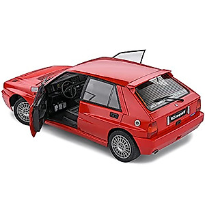 1991 Lancia Delta HF Integrale Rosso Corsa Red 1/18 Diecast Model Car by Solido S1807801
