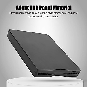 1.44 MB External USB FDD Floppy Disk Drive for PC Laptop , Floppy Diskette Disk Drive Notebook | Black USB External Floppy Diskette with Shockproof Footrest