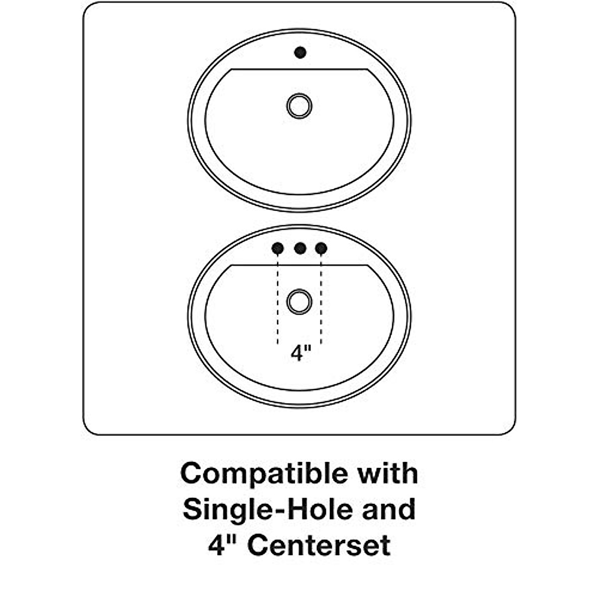 KOHLER K-45800-4-CP Alteo Handle Single Hole or Centerset Bathroom Faucet with Metal Drain, One Size, Polished Chrome