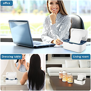 3 Pieces Baby Wipes Dispenser Wipes Case Baby Wipe Holder Container with Sealing Design Refillable Box Keeps Wipes Fresh Easy Open and Close for Bathroom Baby Nursery