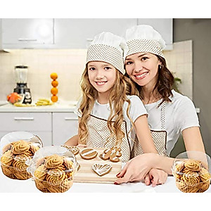 100PCS Clear Plastic Individual Cupcake Containers Boxes, Disposable Stackable Cupcake Holder, Salad Favor Cake Holder Muffin Case Cups Pod for Halloween, Christmas and New Year Party (Pack of 100)