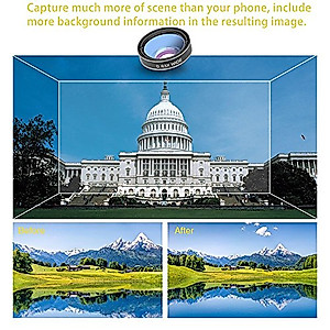Godefa Cell Phone Camera Lens with Tripod+ Shutter Remote,6 in 1 18x Telephoto Zoom Lens/Wide Angle/Macro/Fisheye/Kaleidoscope/CPL, Clip-On lense Compatible for iPhone X 8 7 6s Plus, Samsung and More