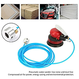 SY-8127 Pneumatic Water Sander 5" Disc Practical Air Polisher Grinding Machine Kit with Inlet Joint and Water Pipe