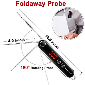 ThermoPro TP18 Ultra Fast Thermocouple Digital Instant Read Meat Thermometer for Grilling BBQ Smoker Kitchen Food Cooking Thermometer for Oil Deep Fry Candy Thermometer