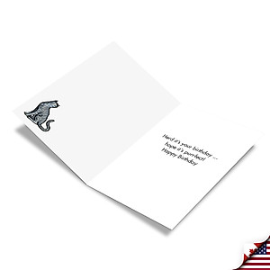 NobleWorks - 1 Funny Cartoon Birthday Greeting Card - Comic Humor, Happy Birthdays Celebration Card - Herd Anything C9285BDG