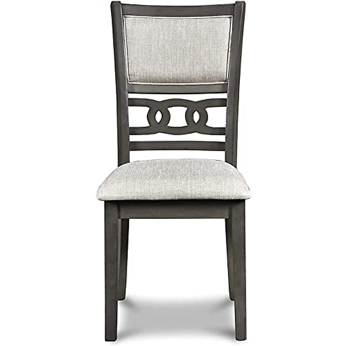 New Classic Furniture Gia Drop Leaf Dining Table with Two Chairs, 42-Inch, Gray