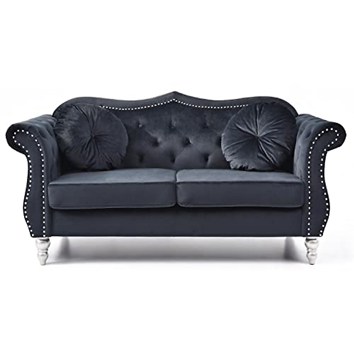Glory Furniture Hollywood Loveseat Love Seats, Black