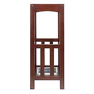 Winsome Rex, 10.87" W x 26.77" H x 10.87" D, Walnut