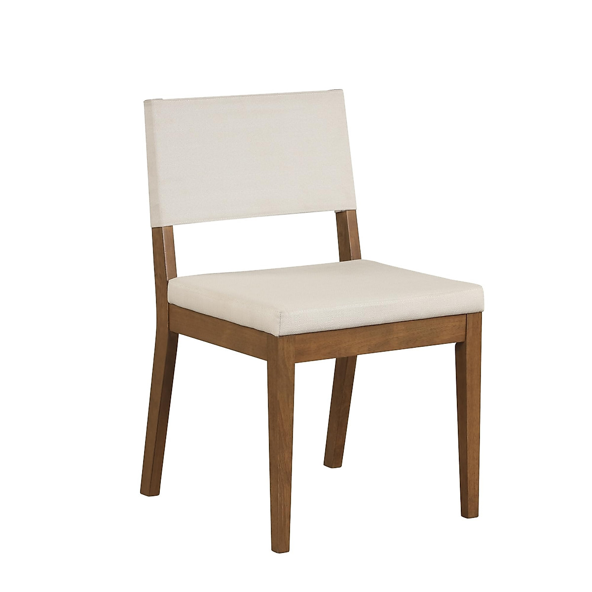 Nathan James Linus Modern Upholstered Chair, 1, Light Gray/Dark Brown