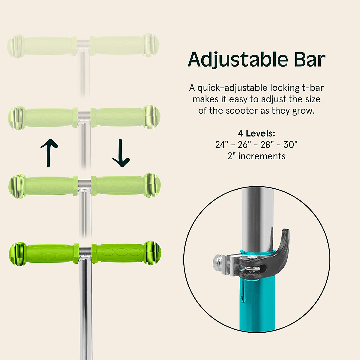 Retrospec Chipmunk Kick 3 Wheel Scooter for Kids, Toddlers, Girls & Boys - Padded Handlebars, PU Wheels, & Extra Wide Non-Slip Deck - Children 5 Years & Up - Turquoise