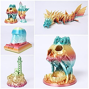 Silk Magic PLA Purple-Yellow +Shiny Silk Multicolor Rainbow PLA Glod-Yellow, 2 Pcs