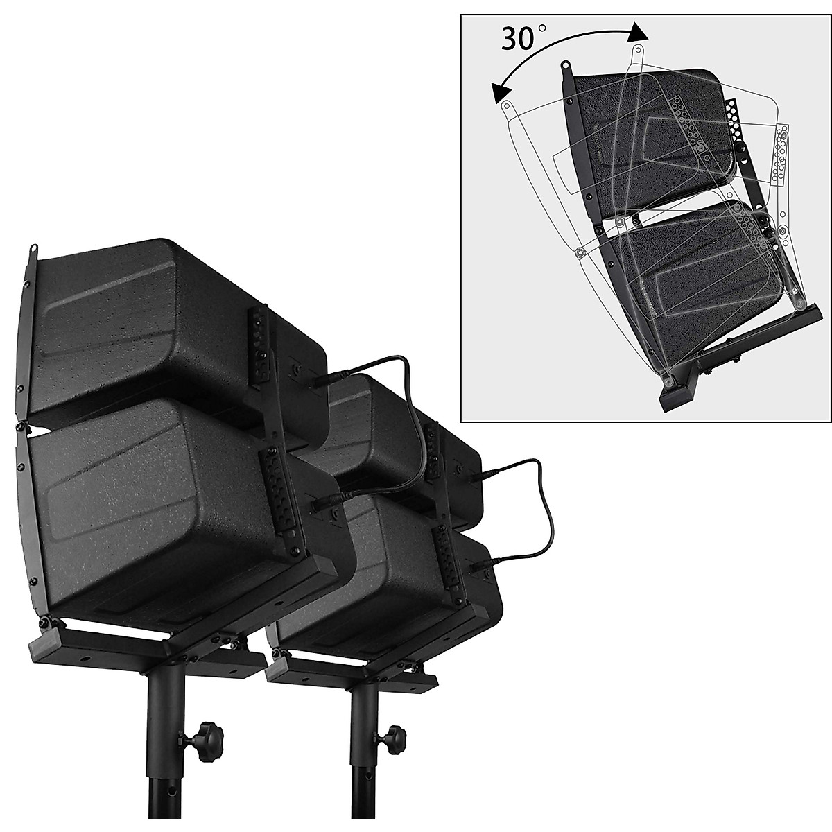 PRORECK Club 4000 18-inch 4000W P.M.P.O Stereo DJ/Powered PA Speaker System Combo Set Line Array Speaker and 18 inch Active Subwoofer with Bluetooth/USB/SD Card/Remote Control