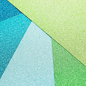 30 Sheets Glitter Cardstock Paper Sparkle Card Stock Thick Shinny Craft Paper 6 Colors for Cricut Card Making Paper Crafting (Greens)
