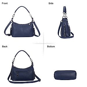 Genuine Leather Crossbody Bags for Women Hobo Purses and Handbags Ladies Shoulder Crossbody Purse