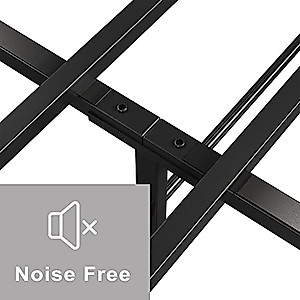 LIKIMIO Queen Bed Frame with Storage Headboard, Platform Bed Frame Queen Size with Strong Supports, More Sturdy, Noise-Free, No Box Spring Needed, Rustic Maple