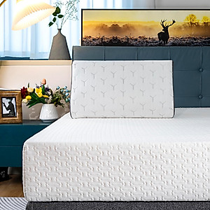 BreezeRest Full Mattress 8 Inch Memory Foam Mattress Colchones Full Bed in a Box, Medium Firm Cooling Gel Green Tea Full Size Mattress with Breathable Soft Fabric Cover CertiPUR-US Pressure Relief