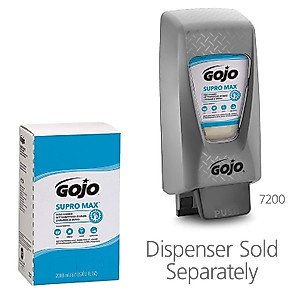 GOJO SUPRO MAX Hand Cleaner, Citrus Scent, 2000 mL Heavy Duty Hand Cleaner Refill PRO TDX Push-Style Dispenser (Pack of 4) - 7272-04