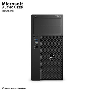 Dell Precision 3620 Tower High Performance Business Desktop Computer, Intel Core i3-7100 3.9GHz, 32G DDR4, 256G SSD+1T, WiFi, BT, 4K Support, DP, HDMI, Windows 10 Pro 64 En/Sp/Fr(Renewed)