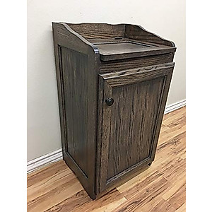 Trash Canister/Hamper in Oak (Slate)